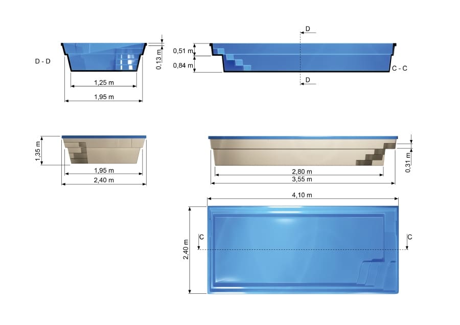 Texas Swimming Pool in Various Sizes - My Pool Direct 💦